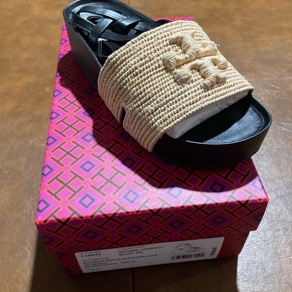 Tory Burch | Shoes | Tory Burch Authentic Raffia Eleanor Tie Platform ...